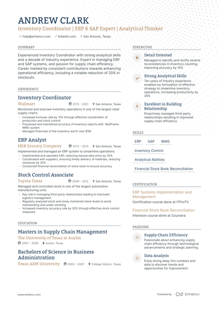 5 Inventory Coordinator Resume Examples And Guide For 2024 